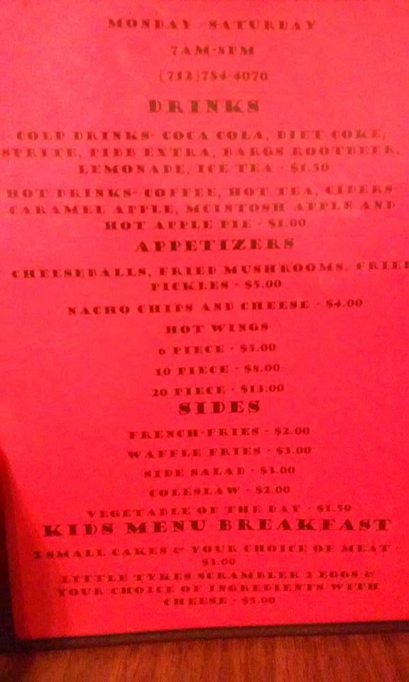 Menu at desperados restaurant, Walnut