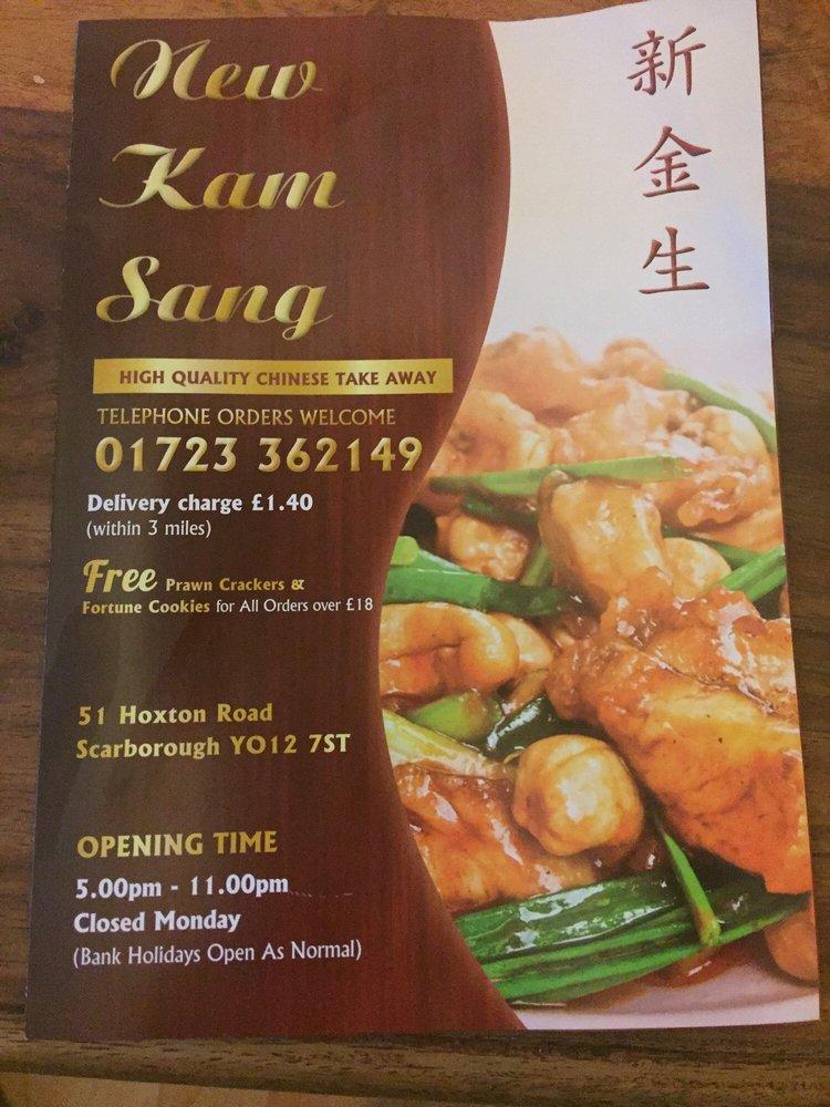 Menu at New Kam Sang Takeaway restaurant, Scarborough