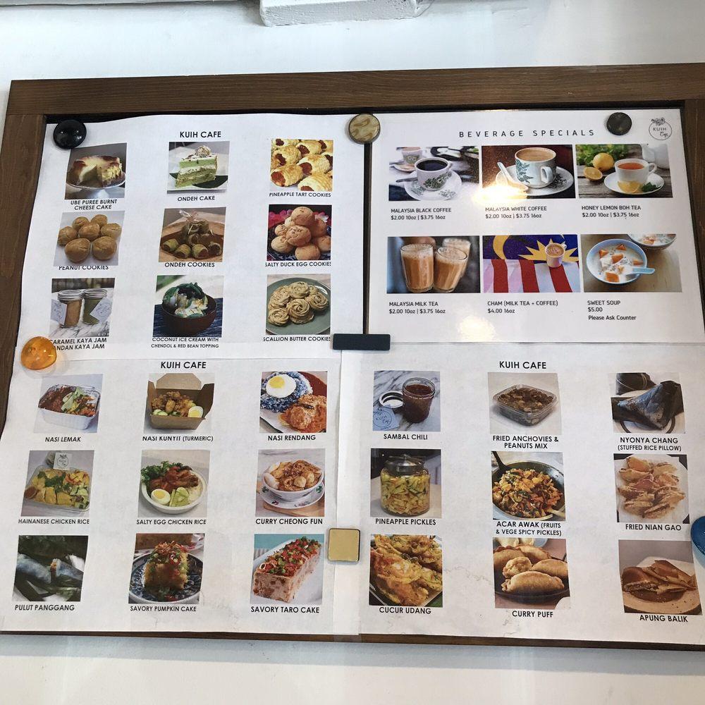 Menu at Kuih Cafe, New York City