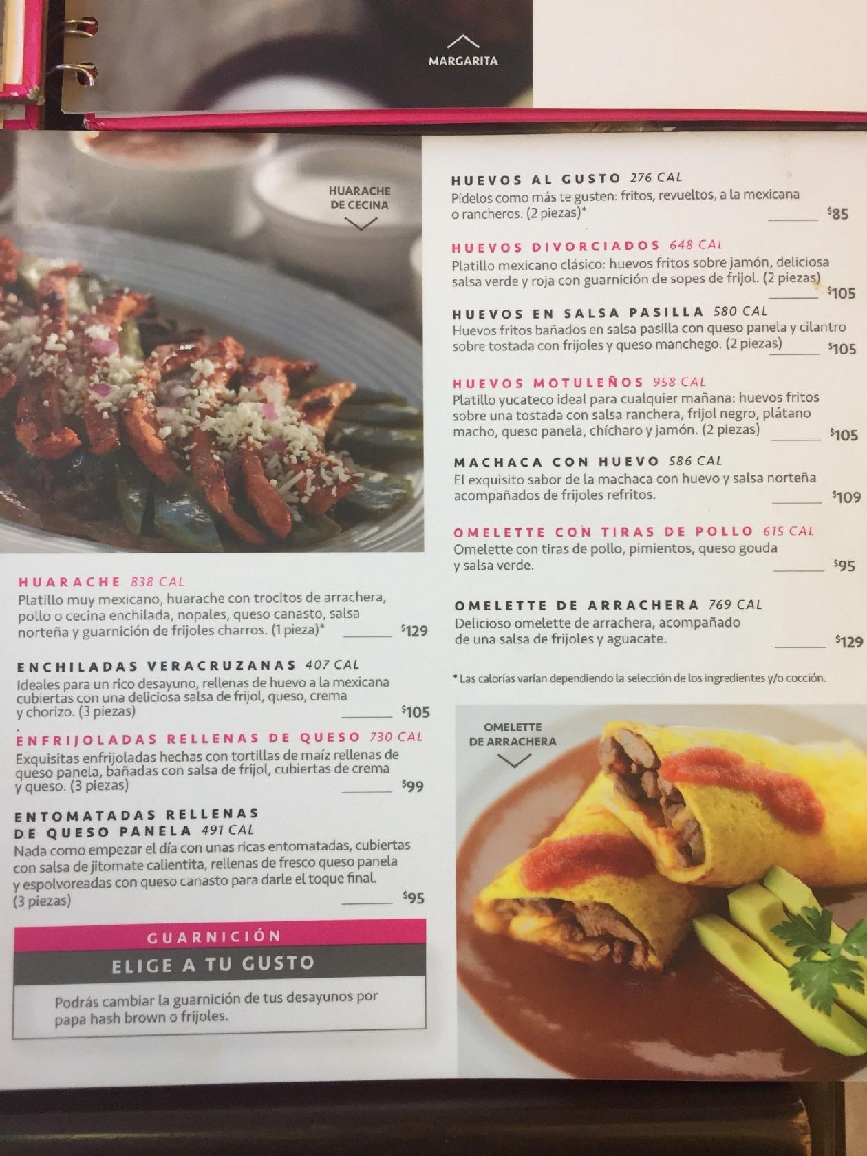 Carta de Restaurante Liverpool, San Miguel de Allende