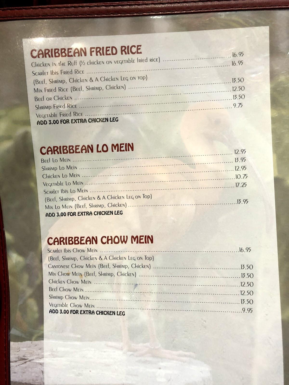 Menu at Scarlet Ibis Family Restaurant, Toronto