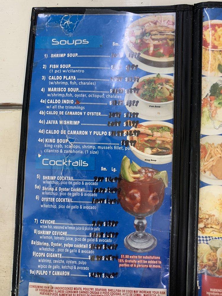 Menu at La Playa Restaurant, San Antonio, W Poplar St