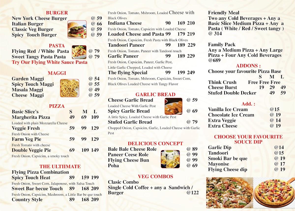 Menu at The Flying Pizza, Safidon