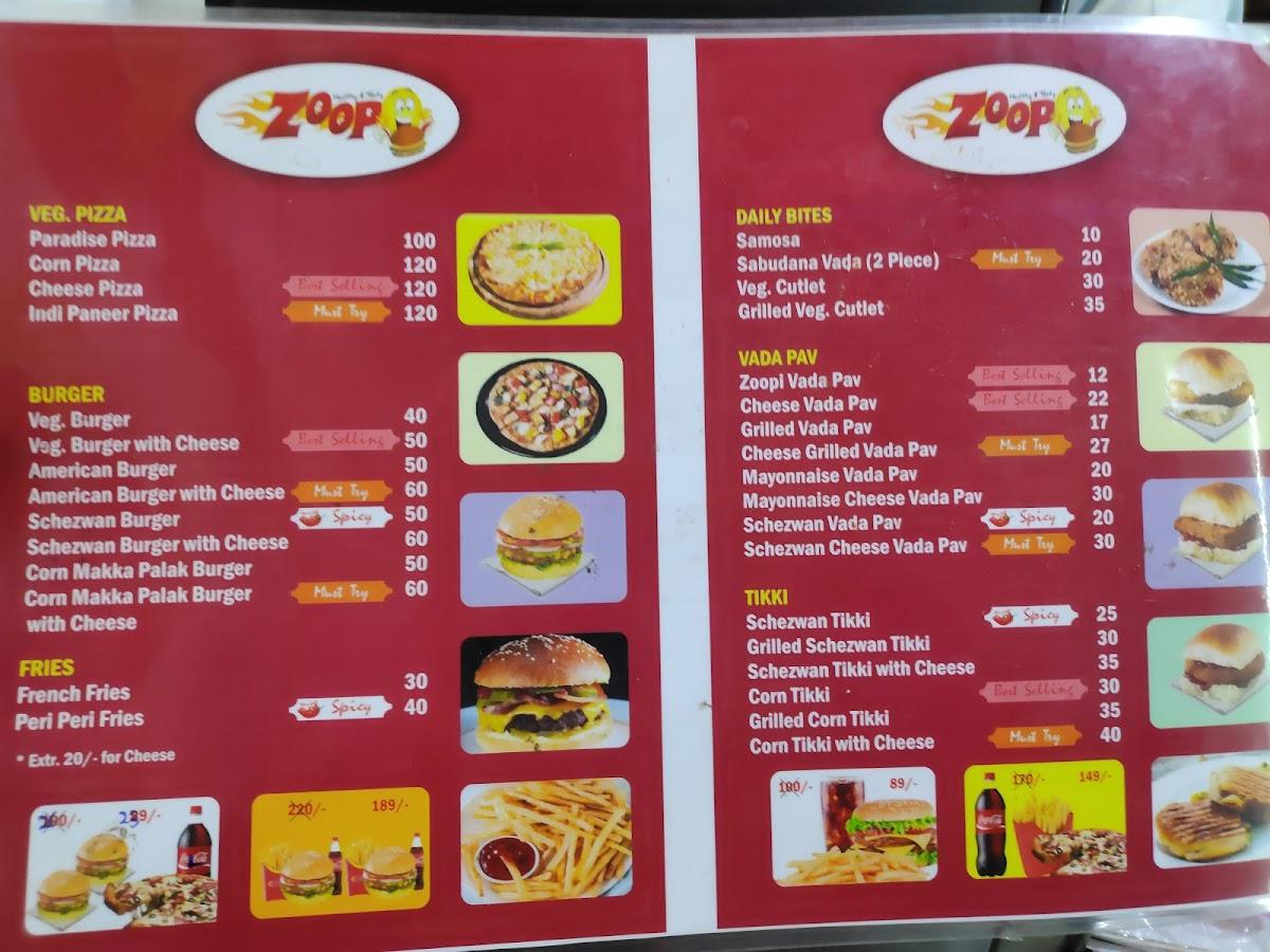 Menu at Zoop Food- Harkood Shree, Kalaburagi