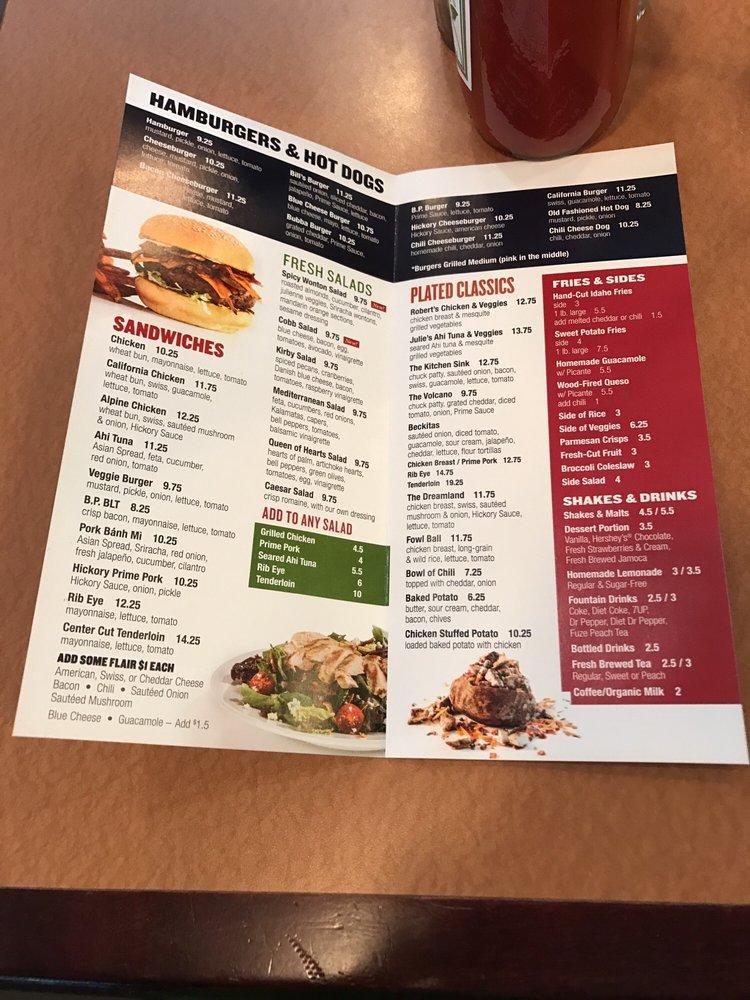 Menu at Becks Prime fast food, Sugar Land, Hwy 6