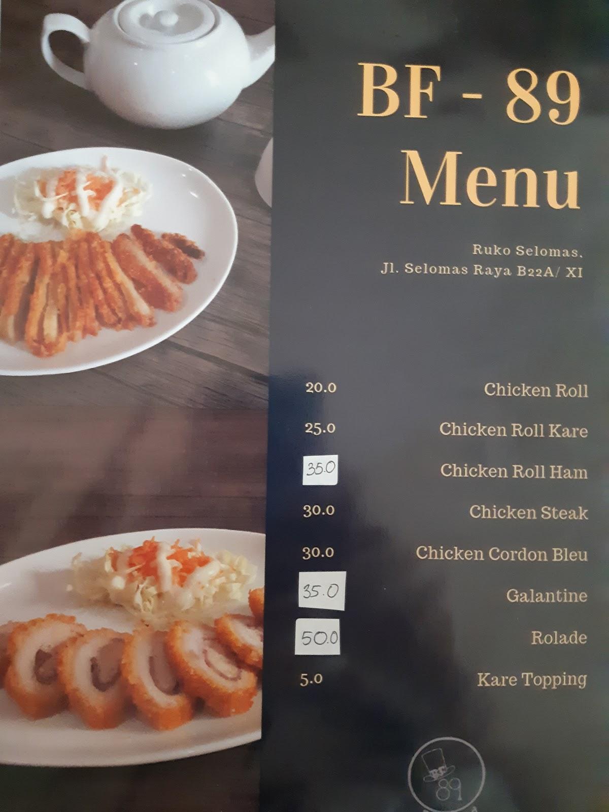 Menu at Bess Food 89 restaurant, Semarang