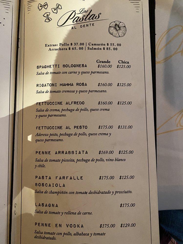 Menu at Restaurant Merlot Bistro, Tijuana, Av. Tapachula 3