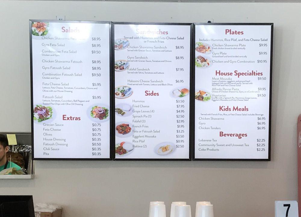 Menu at Albasha Express restaurant, Baton Rouge