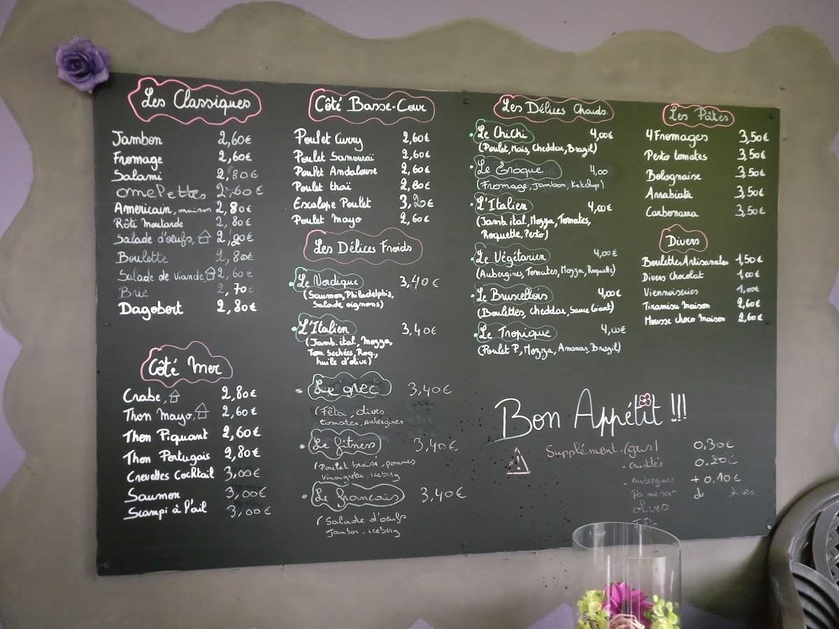 Menu au Le Temps D'un Délice, Charleroi