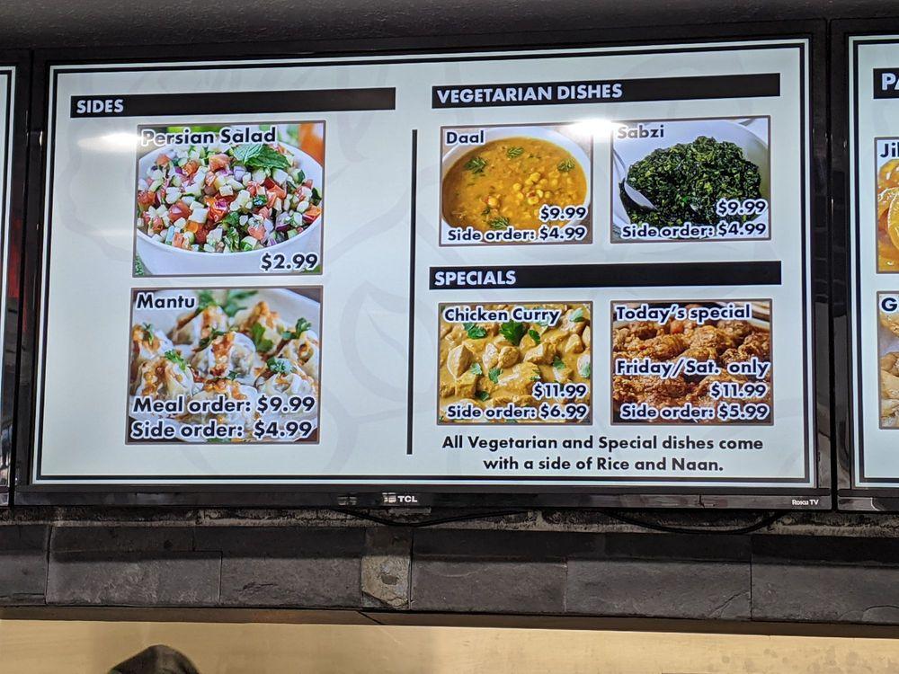 Menu at NAZ Kitchen - The House of Kabobs restaurant, Twin Falls