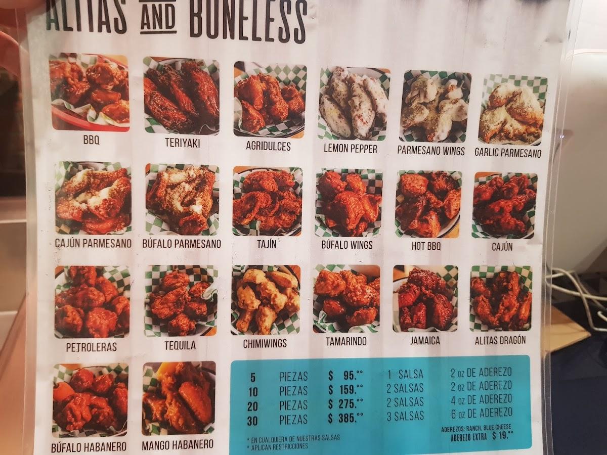 Carta del restaurante Wings Davo, San Luis Potosi, Av. Cordillera del ...
