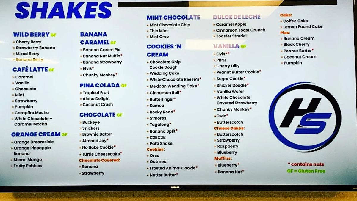 Menu at Healthy Strides, Mason City
