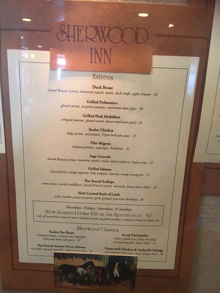 Menu at The Sherwood Inn pub & bar, Skaneateles
