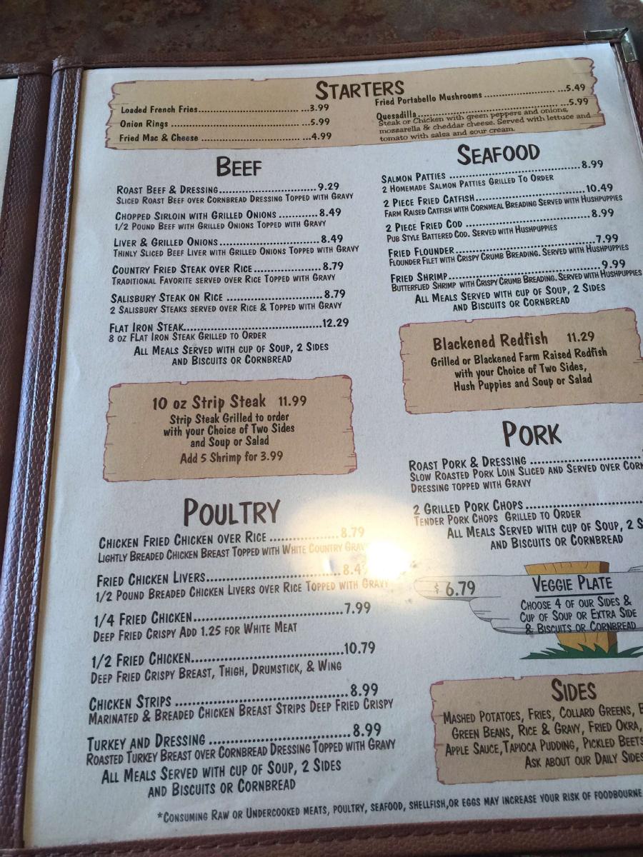 Menu at Country Cookin Diner - Port St. John restaurant, Port Saint John