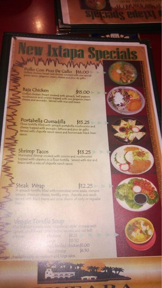 Menu at Ixtapa pub & bar, Duvall, Brown Ave NE