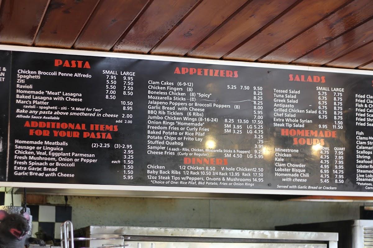 Menu at Marc Anthony's La Pizzeria, Wareham