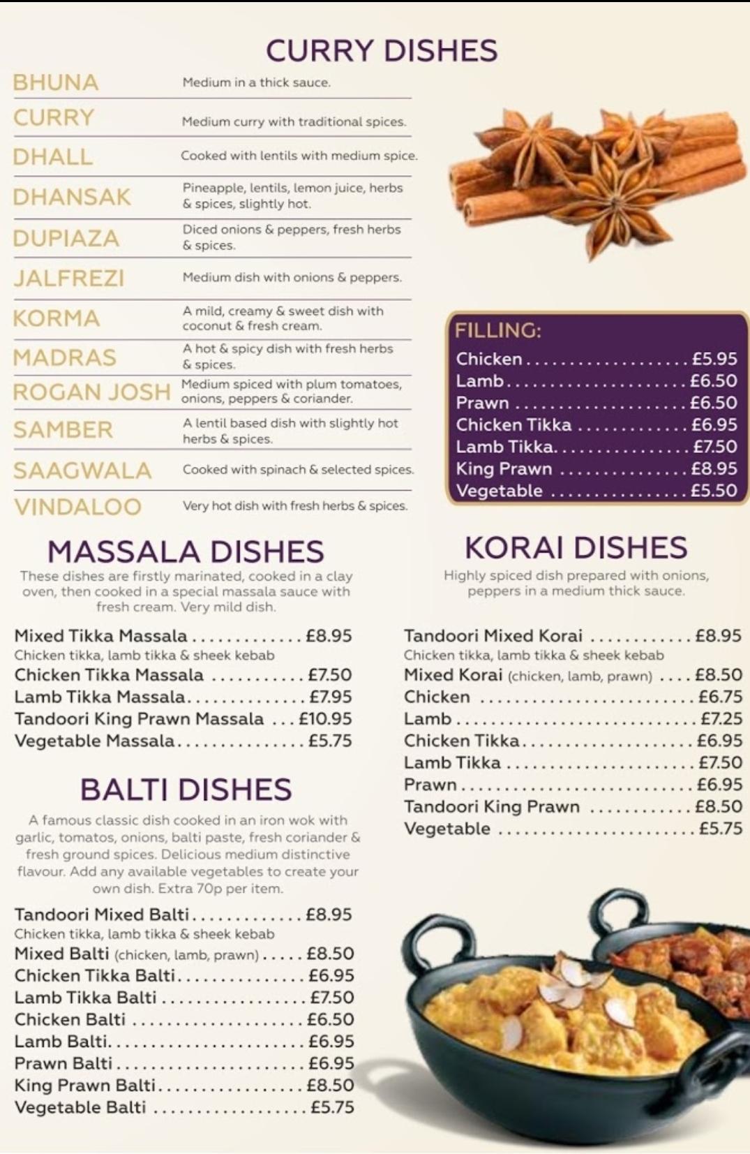 Menu at Shapla Take-Eat-Away restaurant, Nantwich