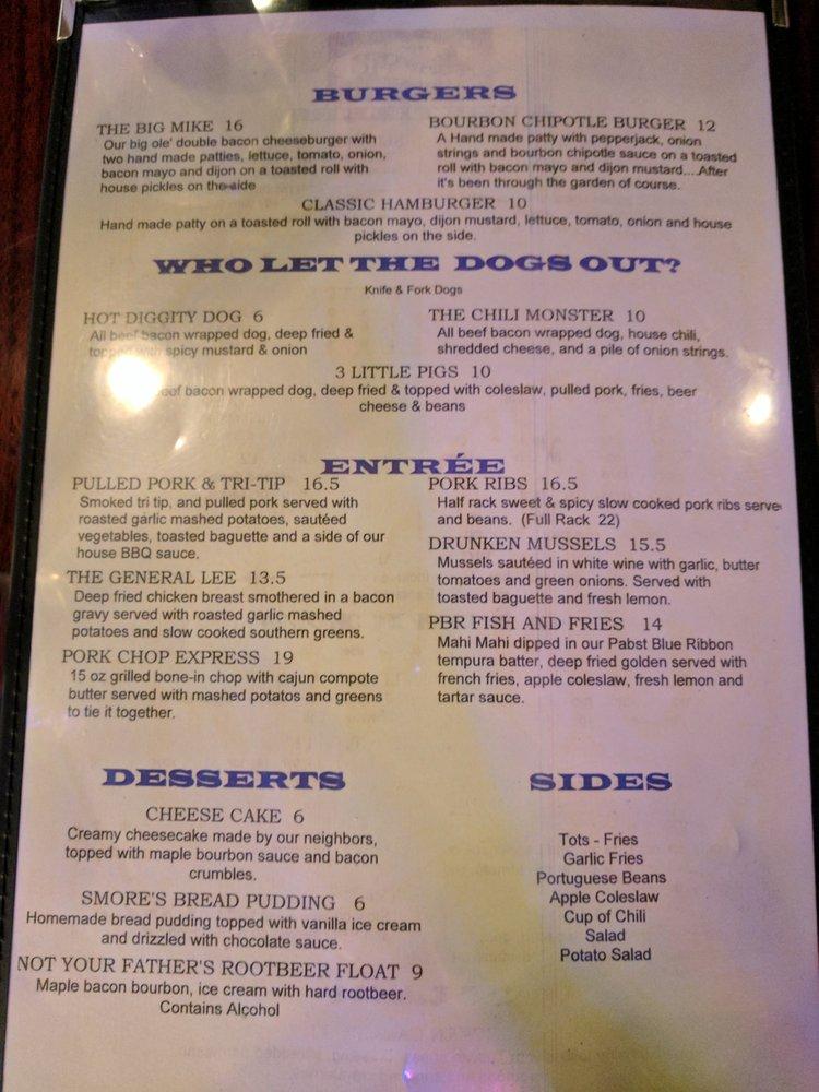 Menu at The Twisted Pig Bar and Grill, Modesto