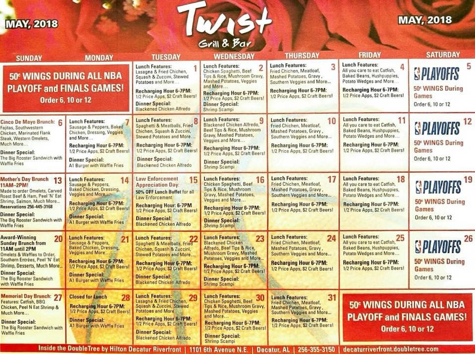 Menu at Twisted Bar And Grill, Decatur