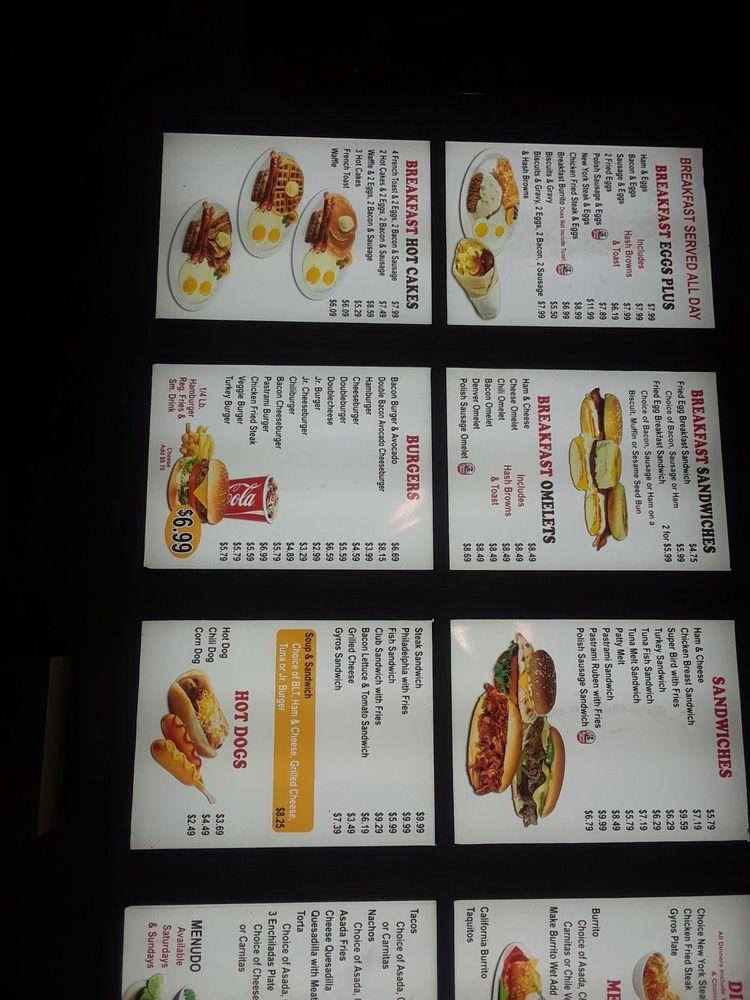 Carta del restaurante Golden Burger, Long Beach, E 4th St
