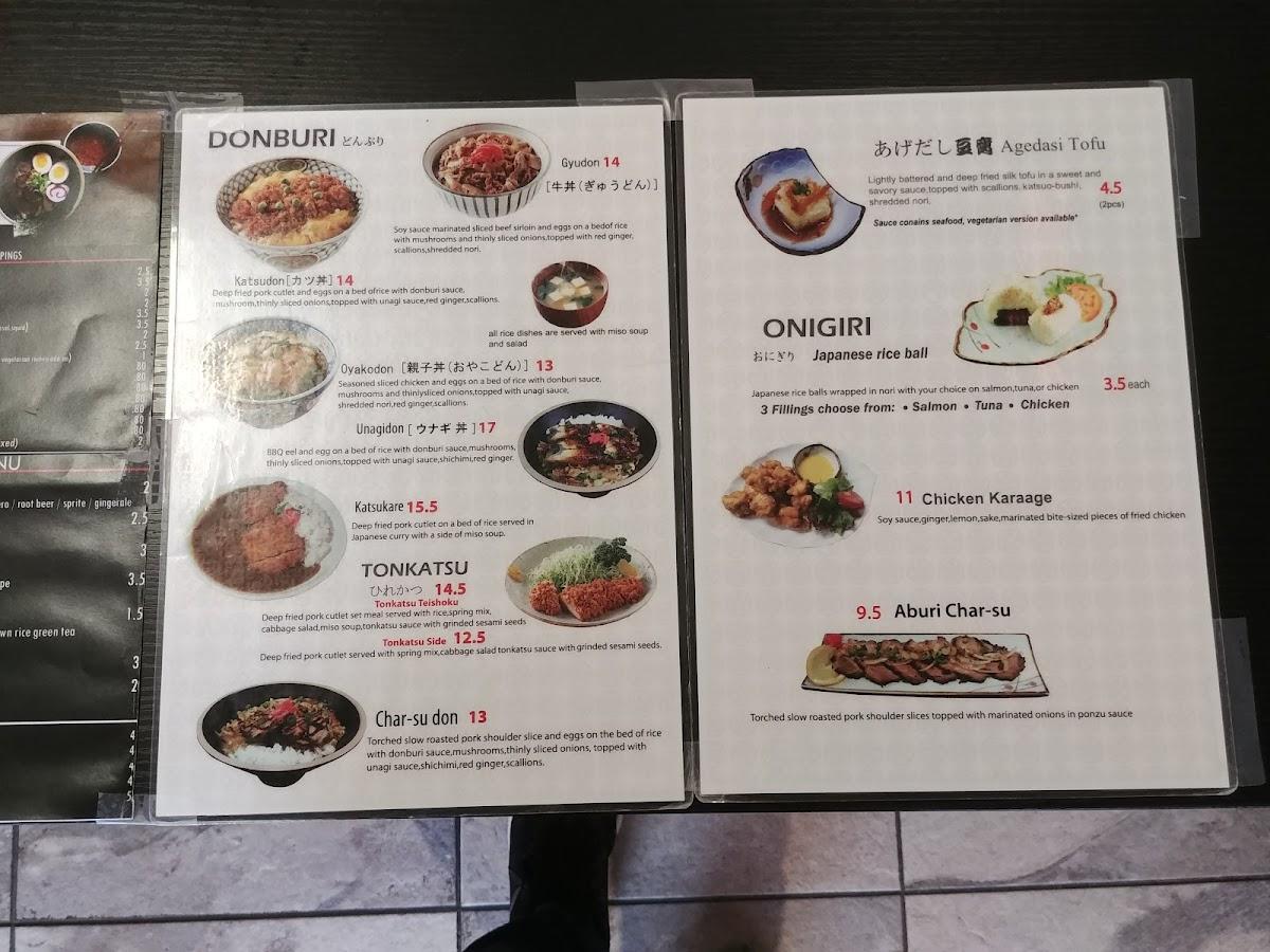 Menu at Kenzo Ramen restaurant, Oshawa, 24 King St E