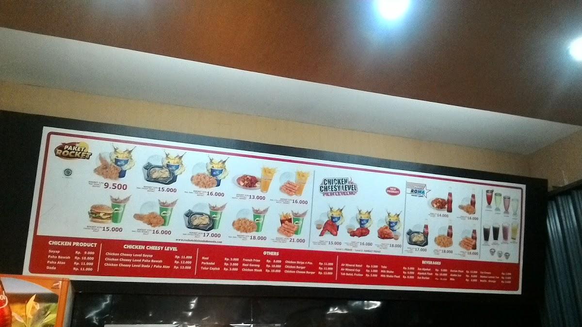Menu at Rocket Chicken restaurant, Semarang, Jalan Urip Sumoharjo. 85 ...