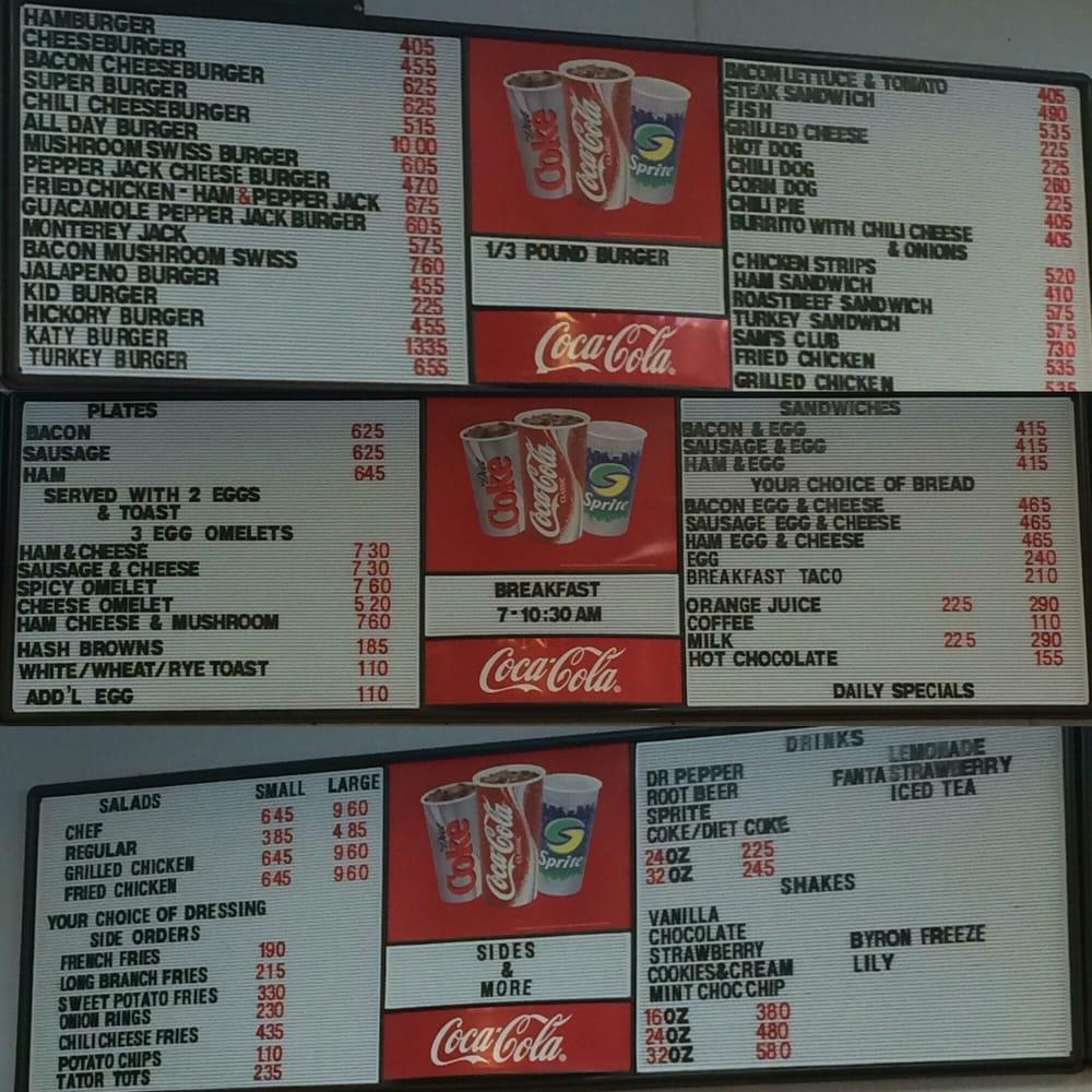 Menu at Sam's Deli Diner restaurant, Houston, B Katy Fwy