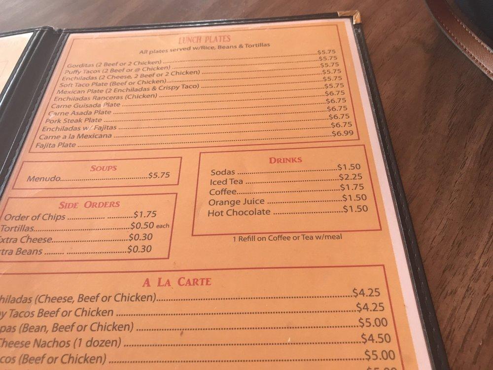 Menu at Yolanda's Uptown Cafe, San Antonio