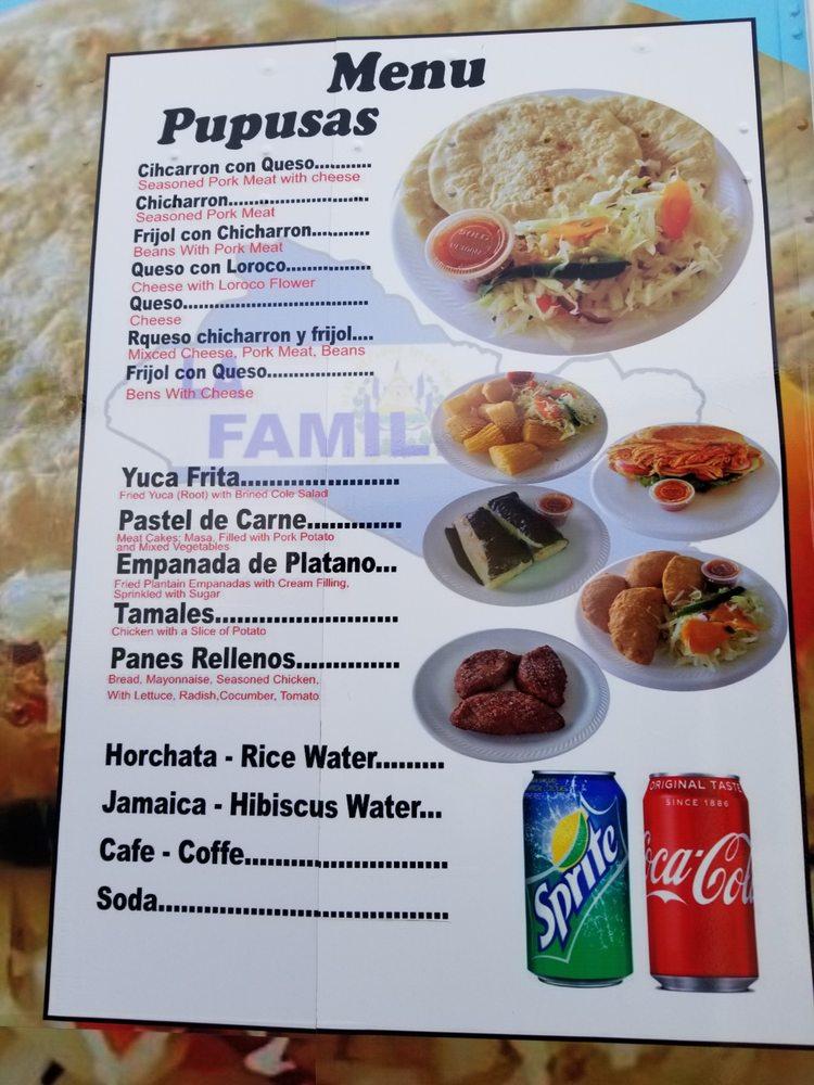 Menu at La Familiar restaurant, Milton-Freewater