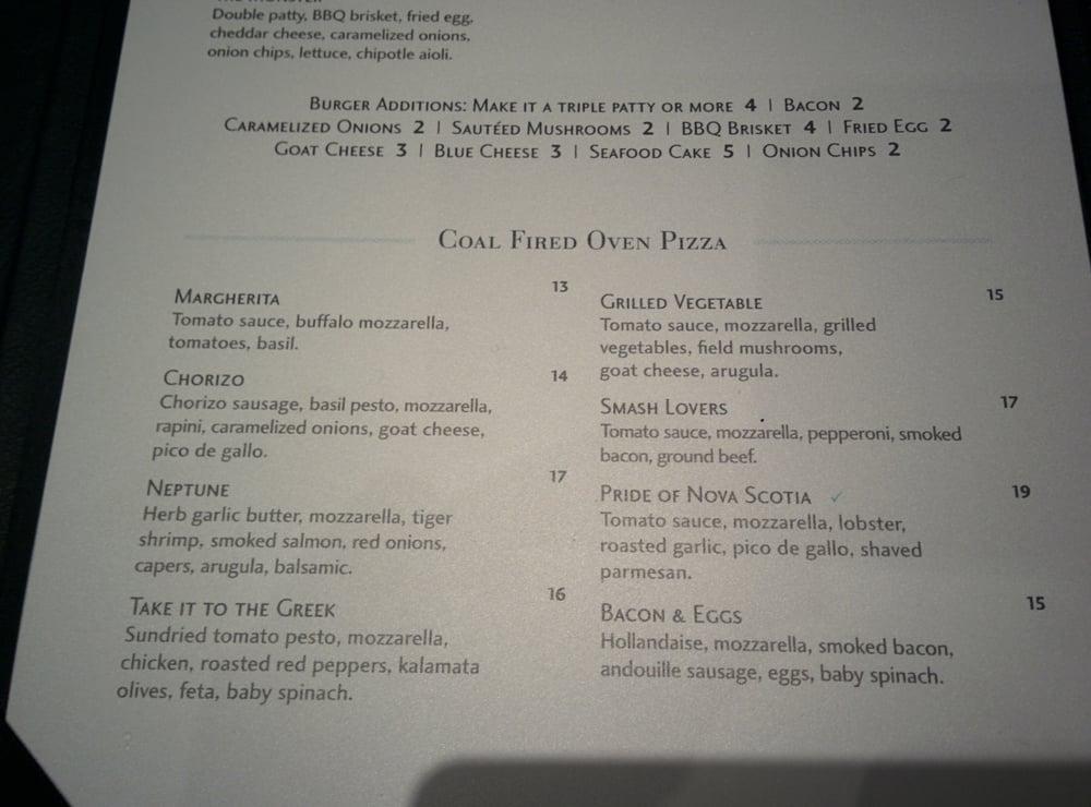 Menu at Smash Kitchen and Bar, Markham