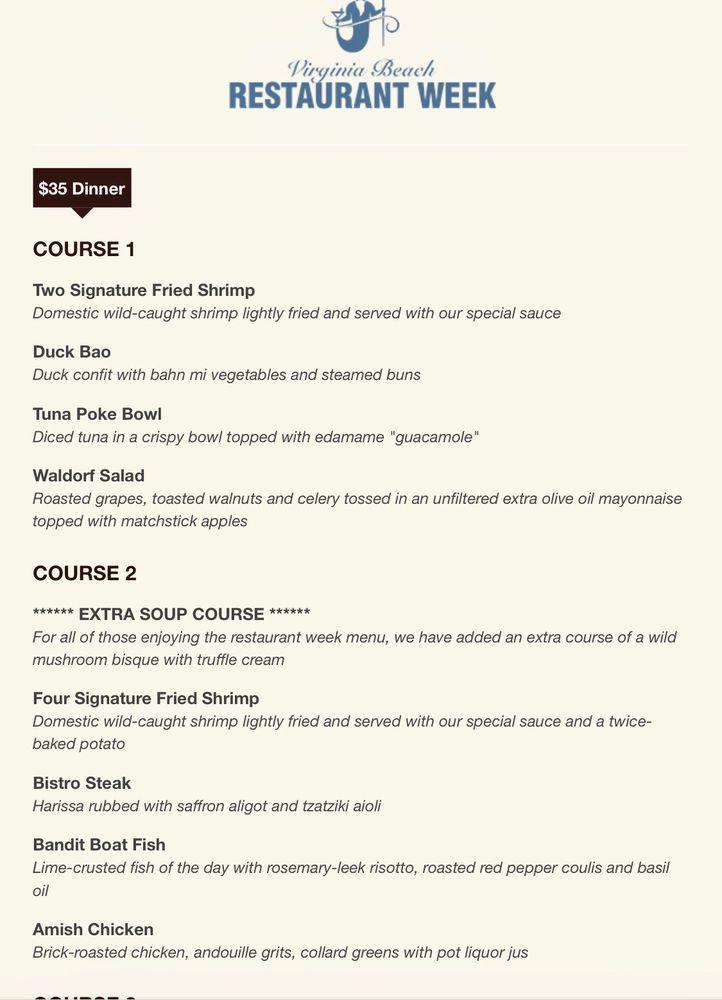 Menu at Steinhilber's Restaurant, Virginia Beach