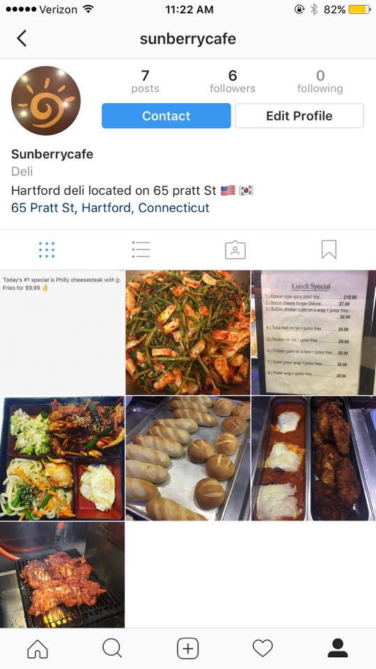 Menu at Sunberry Cafe & Catering, Hartford