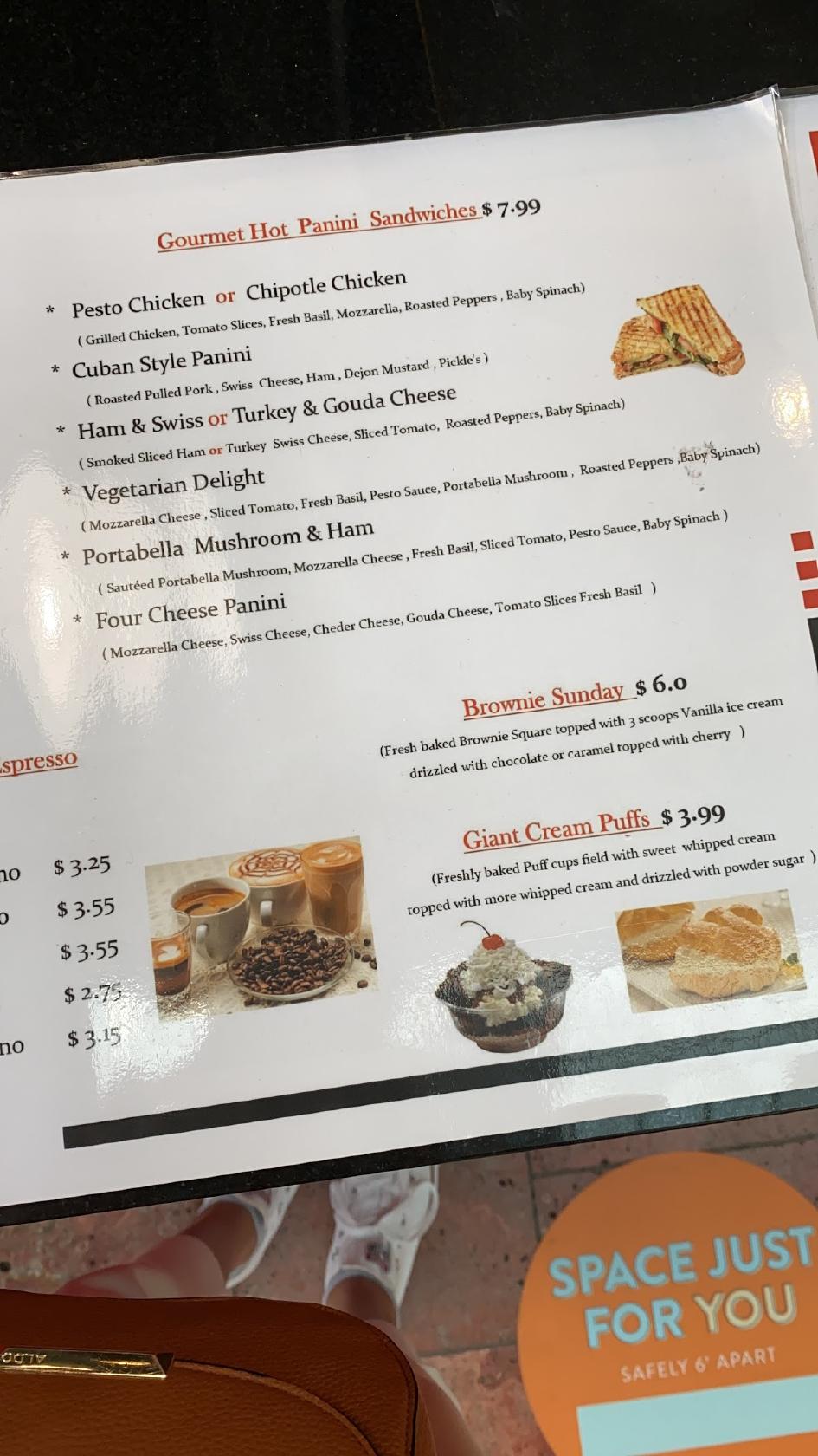 Menu at BONJOUR CAFE, Milford