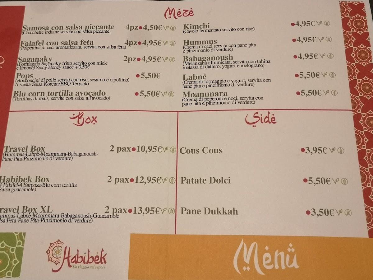 Menu au Habibek_ restaurant, Aversa