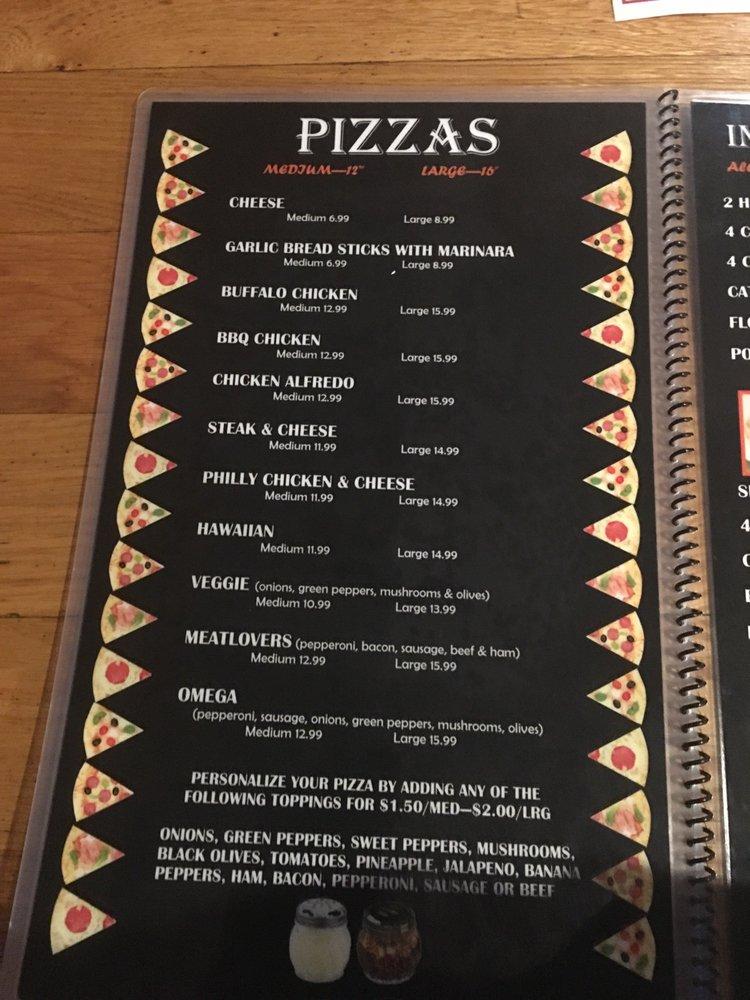 Menu at Omega pub & bar, Hopewell