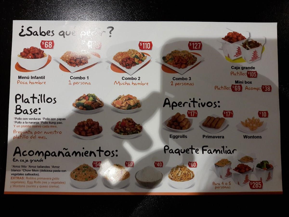 Menu at Qin Oriental Food restaurant, Zapopan, Av Guadalupe 1573