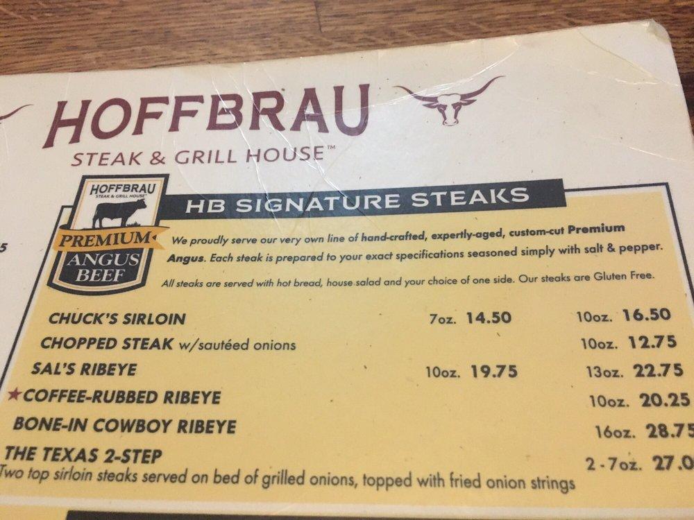 Menu at Hoffbrau Steak & Grill House pub & bar, Amarillo, W Interstate ...