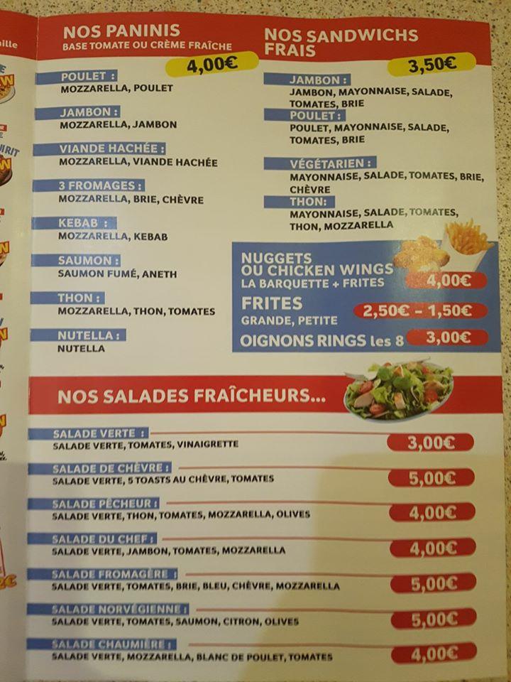 Menu au Welcome Pizzeria Gallardon, Gallardon