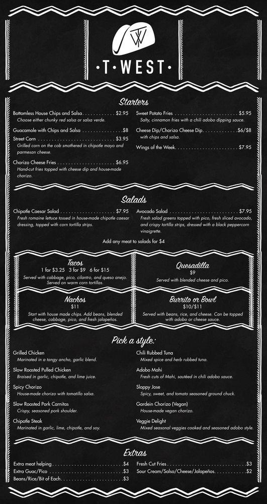 Menu at Chow Restaurant & Bar, Norfolk