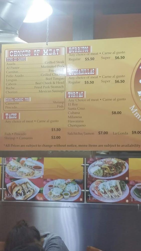 Menu at El Roy's Mexican Grill restaurant, Petaluma, 210 Edith St
