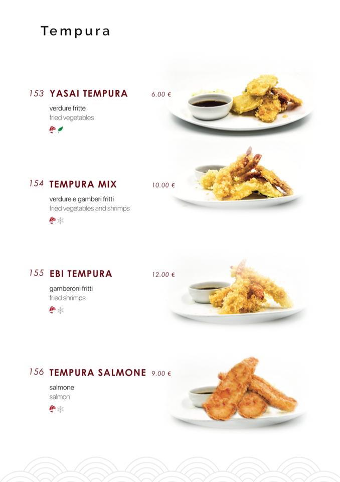 Menu at Samurai Sushi restaurant, Roveredo in Piano
