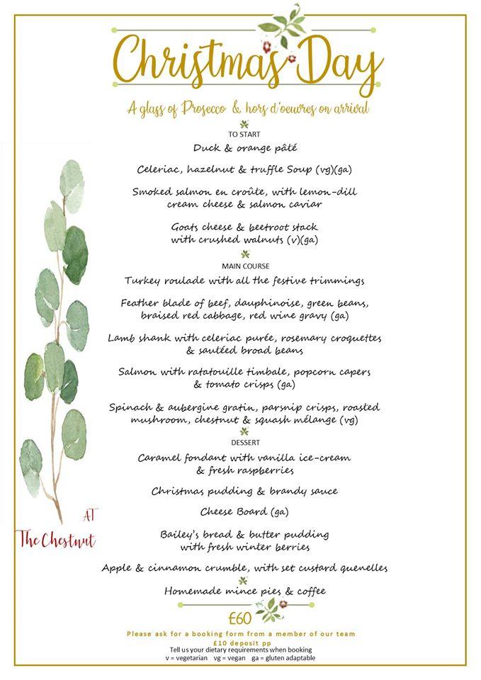 Menu at The Chestnut pub & bar, Radcliffe on Trent