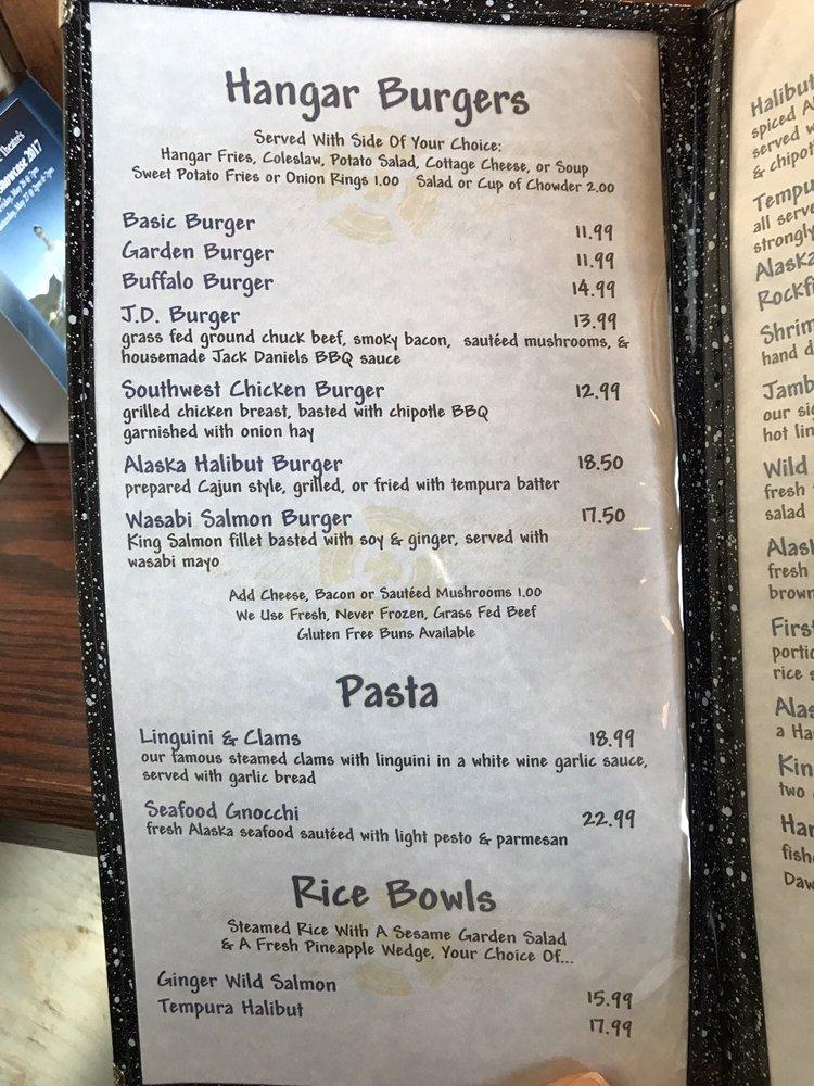 Carta del pub y bar The Hangar On The Wharf, Juneau