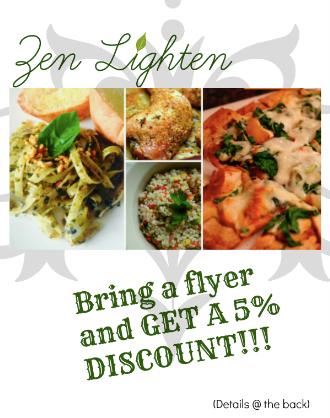 Menu at Zen Lighten restaurant, Taguig, McKinley Rd