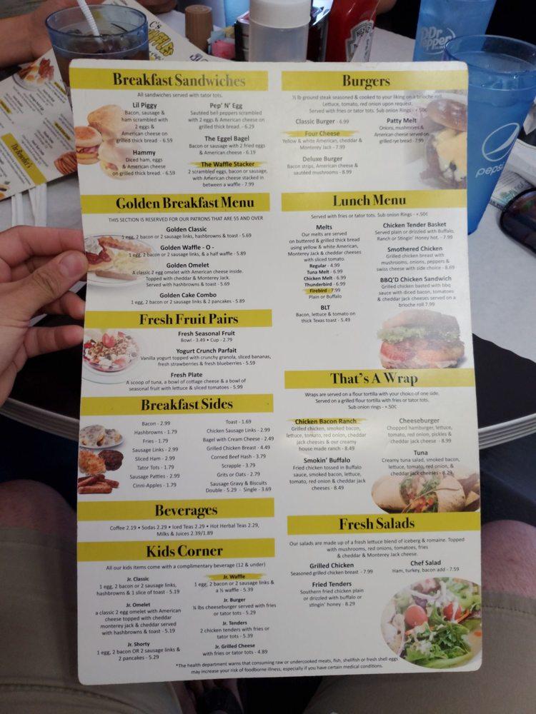 Menu at C's Waffles-Beachside restaurant, New Smyrna Beach, S Atlantic Ave