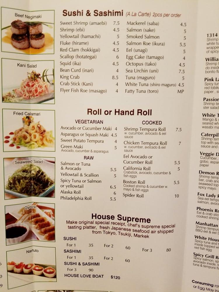 Menu at General House Asian Cuisine & Sushi restaurant, Glen Burnie