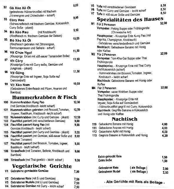 Speisekarte von Kinh Do restaurant, Kuppenheim