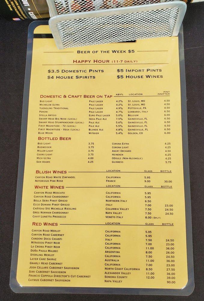 Menu at Piesanos Stone Fired Pizza pizzeria, Gainesville, NW 43rd St