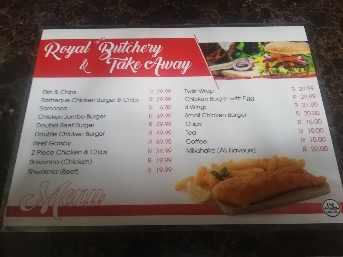 Menu at RoyalButchery & TakeAway restaurant, East London