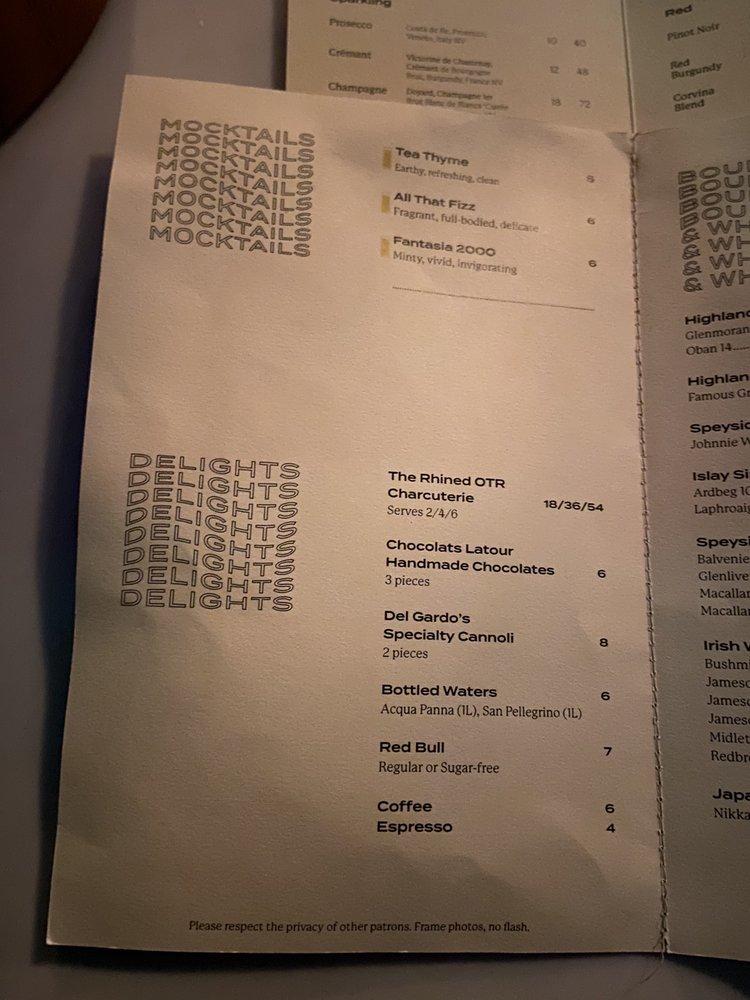 Menu at Ghost Baby pub & bar, Cincinnati